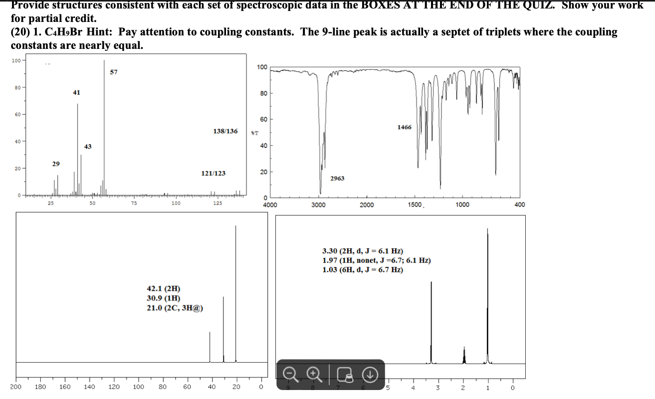 Solved Provide structures consistent with each set of | Chegg.com