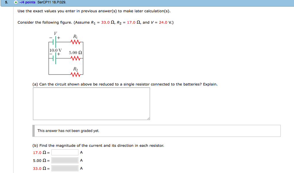 Solved 5. +-14 points SerCP11 18.P029 Use the exact values | Chegg.com