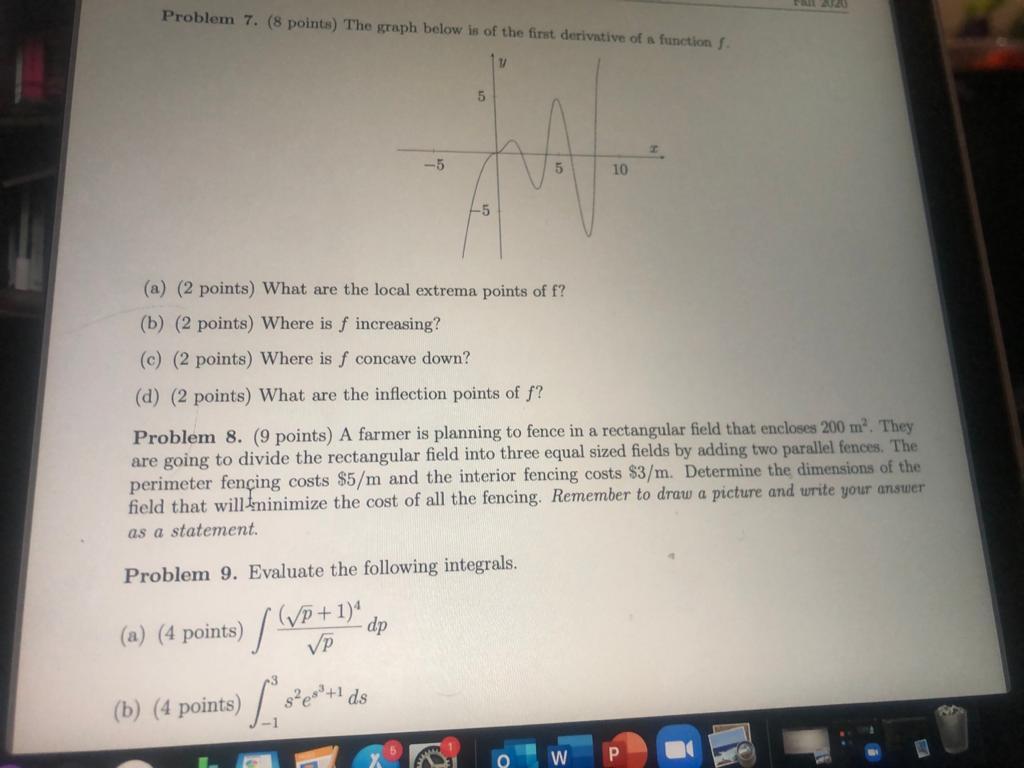 Solved Problem 7. (8 points) The graph below is of the first | Chegg.com