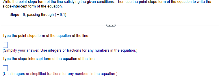 Solved Write the point-slope form of the line satisfying the | Chegg.com
