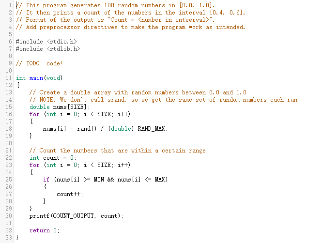 Solved 1 This Program Generates 100 Random Numbers In 9900