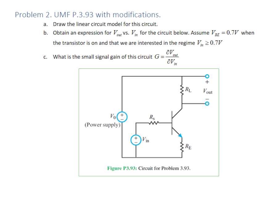 Solved Problem 2. ﻿UMF P.3.93 ﻿with modifications.a. ﻿Draw | Chegg.com