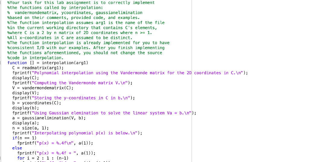 *THIS IS IN MATLAB* %Your task for this lab | Chegg.com