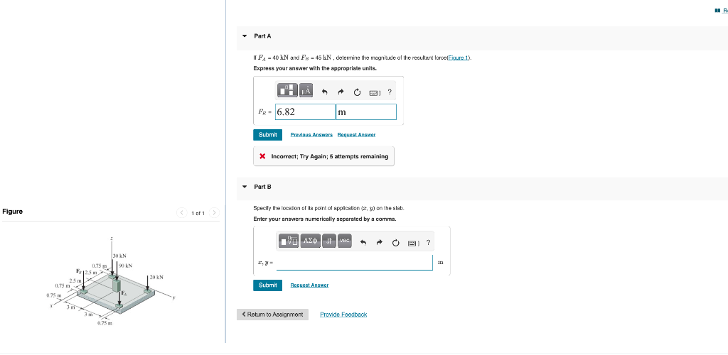 Solved HER Part A Il F, -40 kN and Fs - 45 kN, determine the | Chegg.com