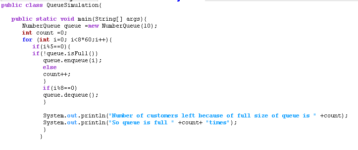 Solved For this assignment, you need to develop NumberQueue | Chegg.com