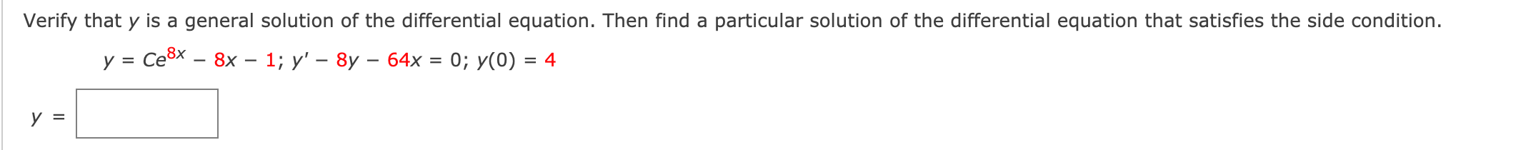 Solved Verify that y is a general solution of the | Chegg.com