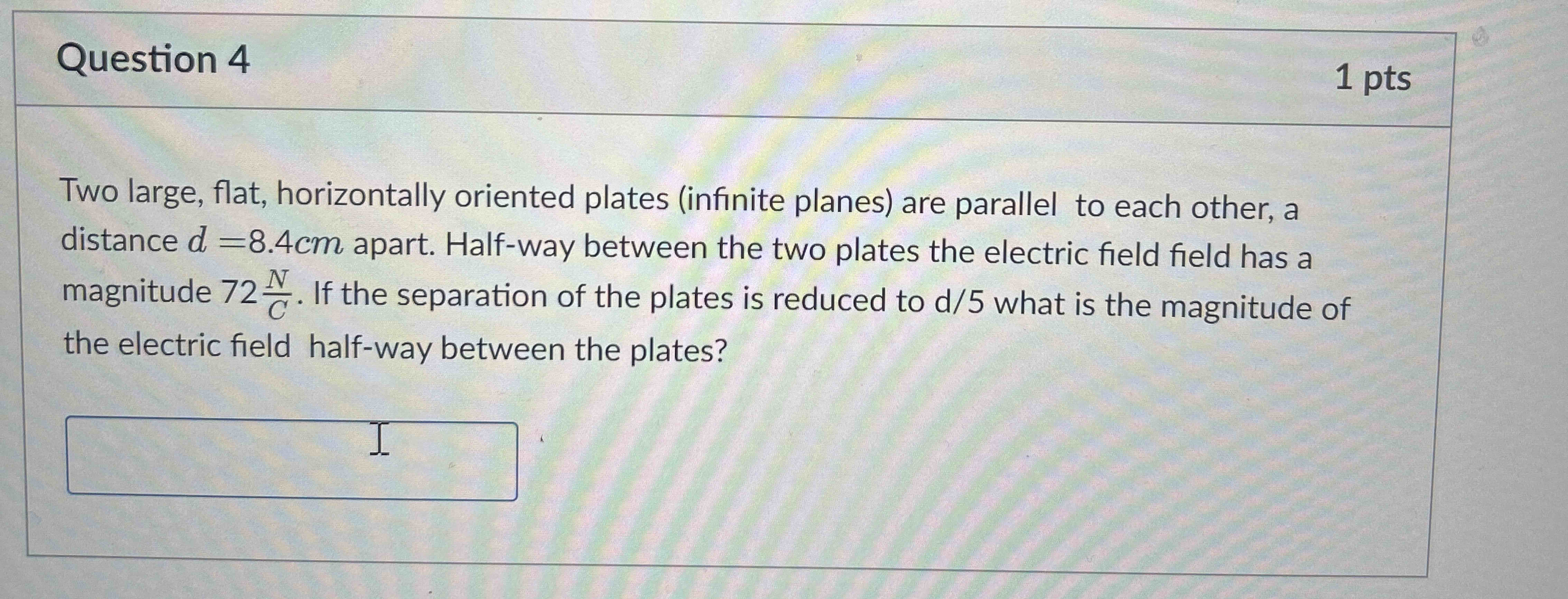 Solved Question 4Two large, flat, horizontally oriented | Chegg.com