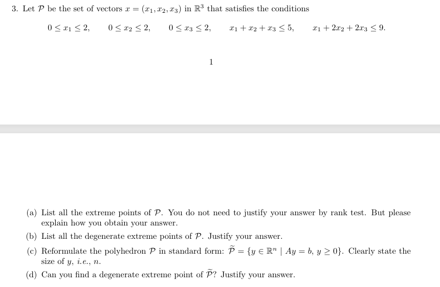 Solved Let P ﻿be the set of vectors x=(x1,x2,x3) ﻿in R3 | Chegg.com