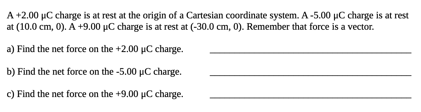 Solved A+2.00μC ﻿charge is at rest at the origin of a | Chegg.com