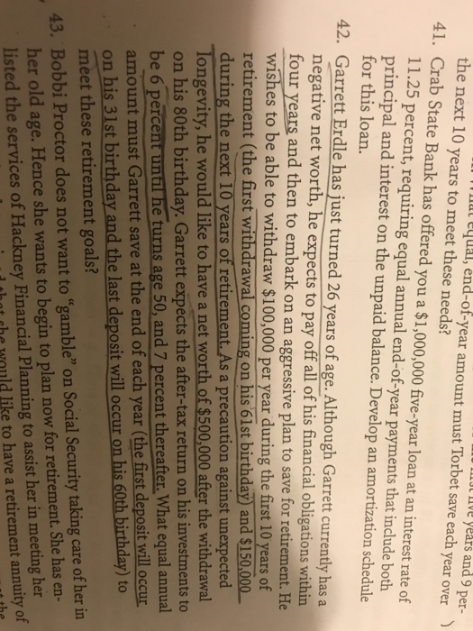 Solved Crab State Bank has offered you a $1,000,000 | Chegg.com