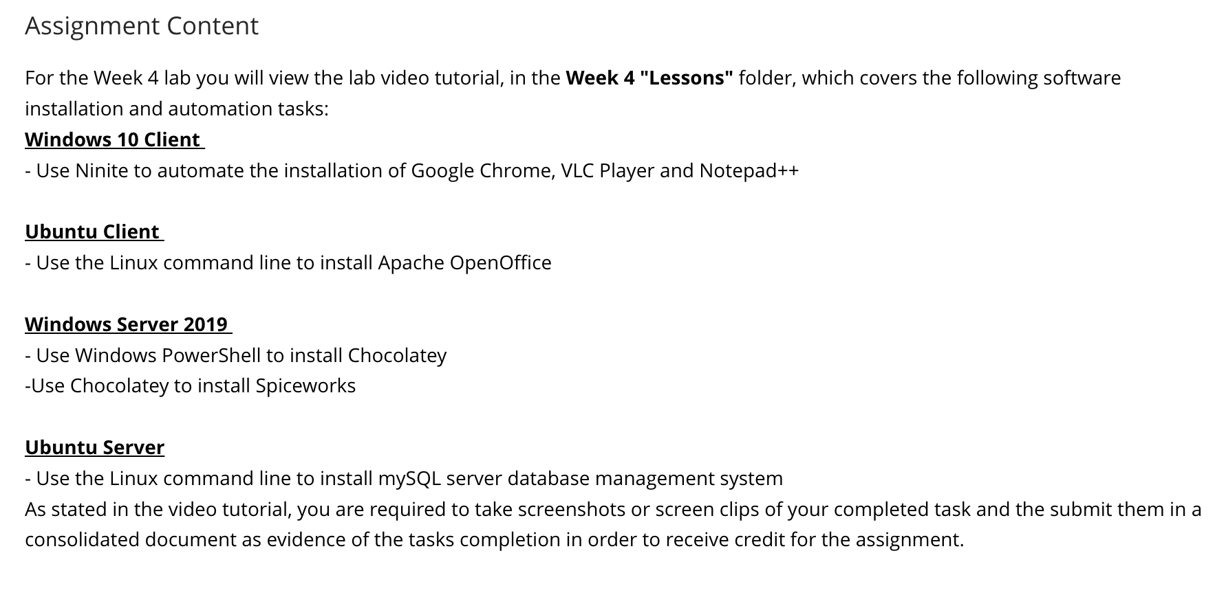 Solved Assignment Content For the Week 4 lab you will view | Chegg.com