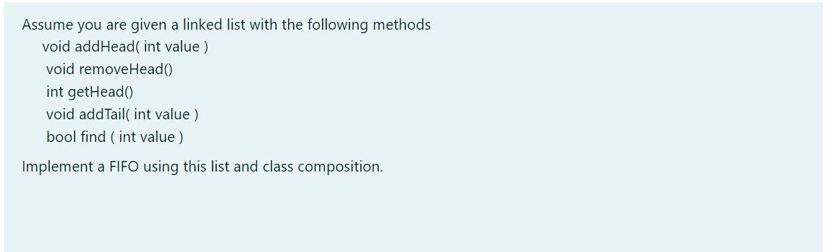 Solved Assume you are given a linked list with the following | Chegg.com
