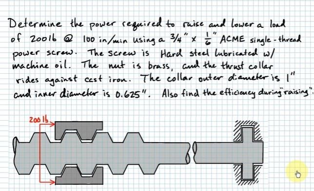 Solved Determine the power required to rwise and lower a | Chegg.com