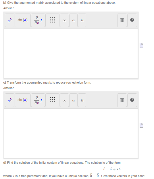 Solved Consider the following system of linear equations: | Chegg.com