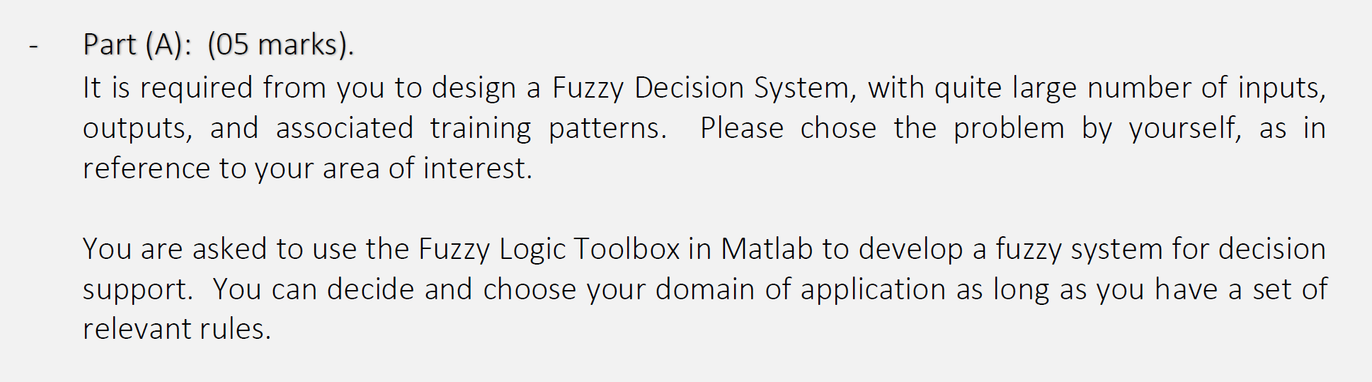Part (A): (05 marks). It is required from you to | Chegg.com