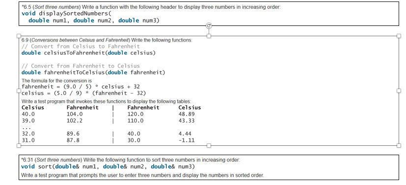 (Solved) : 65 Sort Three Numbers Write Function Following Header ... (Solved) : 65 Sort Three Numbers Write Function Following Header ...