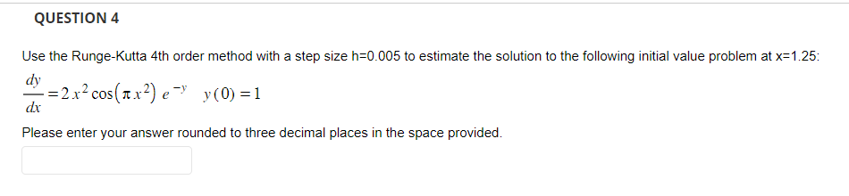 Solved Use The Runge Kutta 4th Order Method With A Step Size