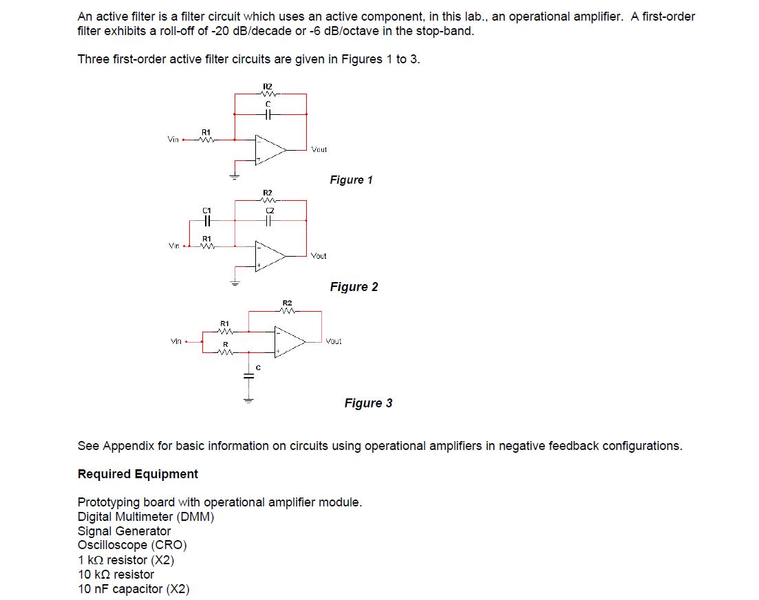 Solved An active filter is a filter circuit which uses an | Chegg.com