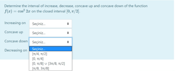 Solved Determine the interval of increase, decrease, concave | Chegg.com