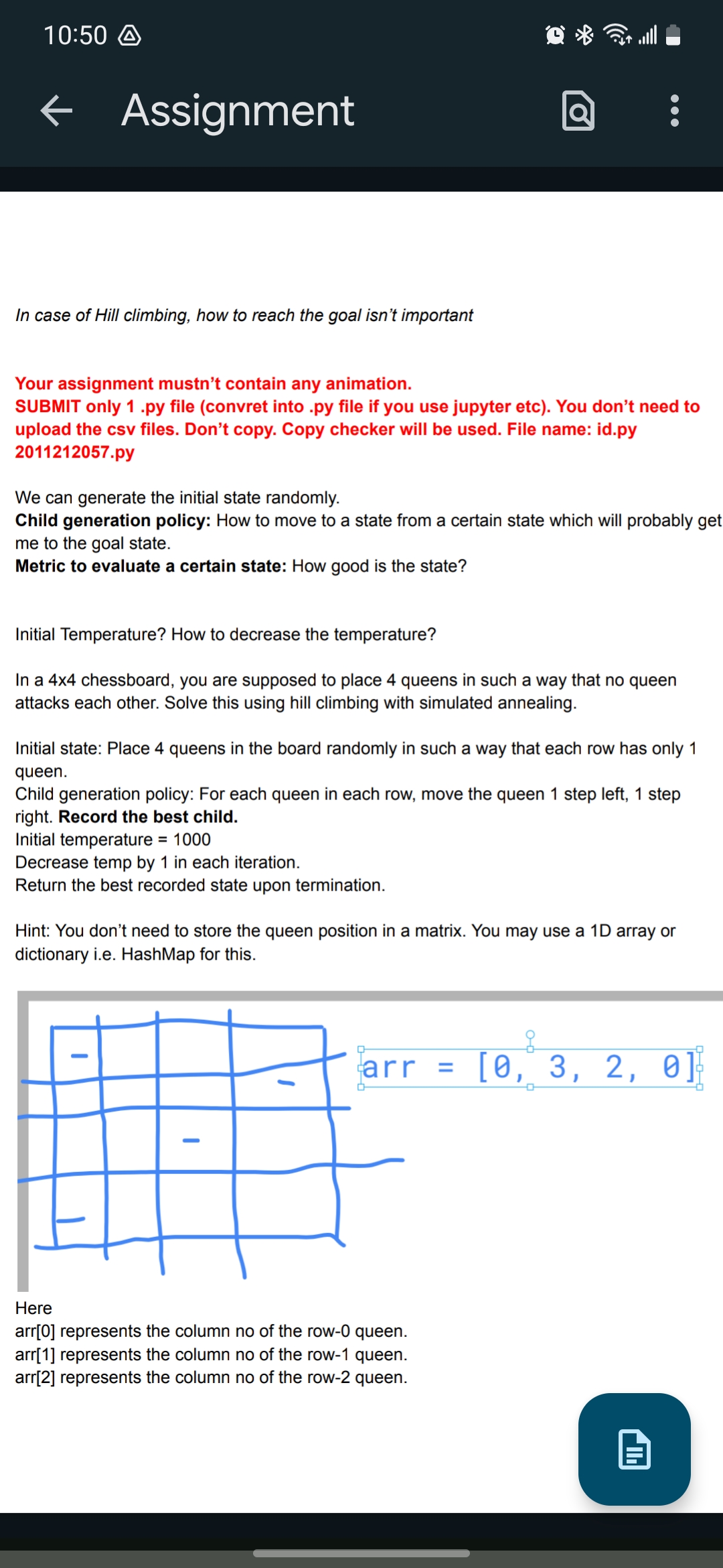 Solved arr[3] represents the column no of the row-3 queen. | Chegg.com