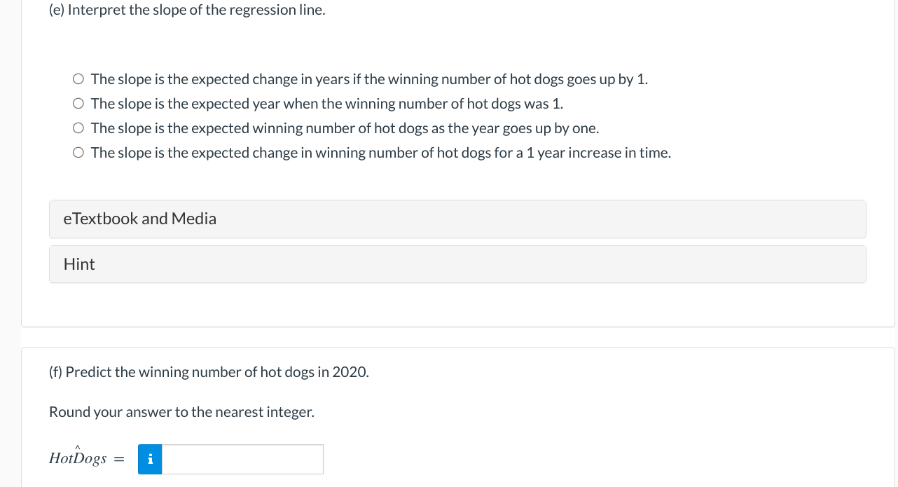 Solved Is It Getting Harder to Win a Hot Dog Eating Contest? | Chegg.com