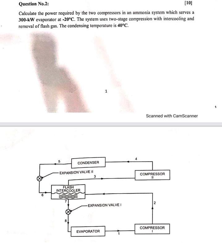Solved use pychormetric chart Tc=40C Te=-20C and Qc=300Kw | Chegg.com