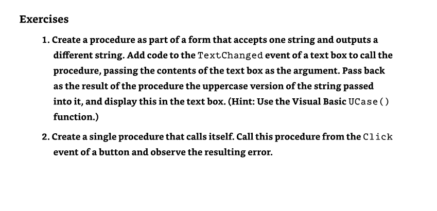 Solved 1. Create a procedure as part of a form that accepts | Chegg.com