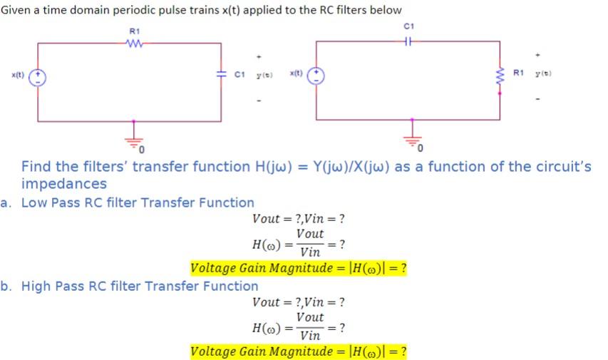 Solved Given a time domain periodic pulse trains x(t) | Chegg.com