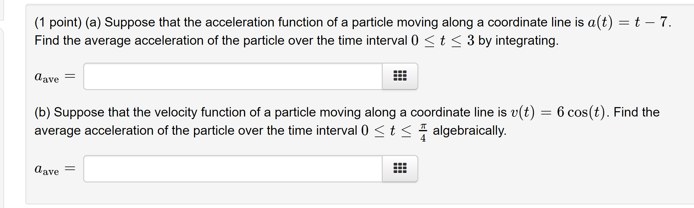 Solved 1 Point A Suppose That The Acceleration Function