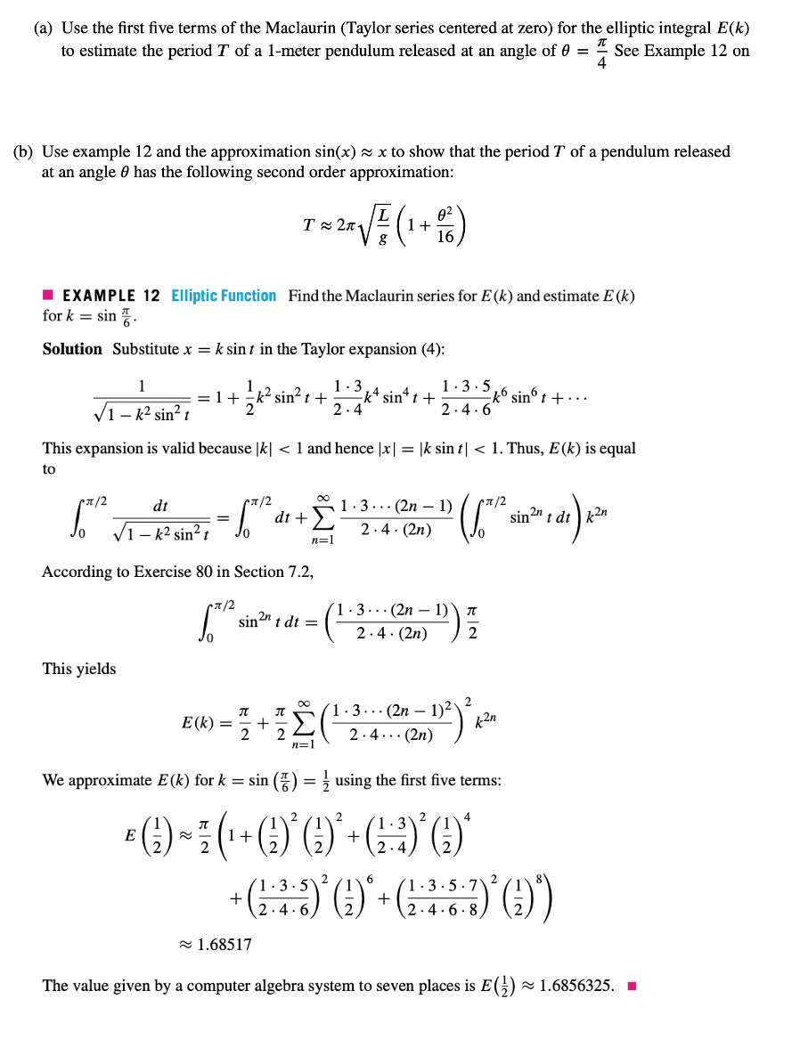 Solved (a) Use the first five terms of the Maclaurin (Taylor | Chegg.com