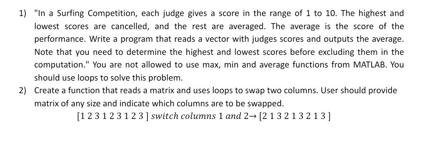 Solved 1) "In a Surfing Competition, each judge gives a | Chegg.com