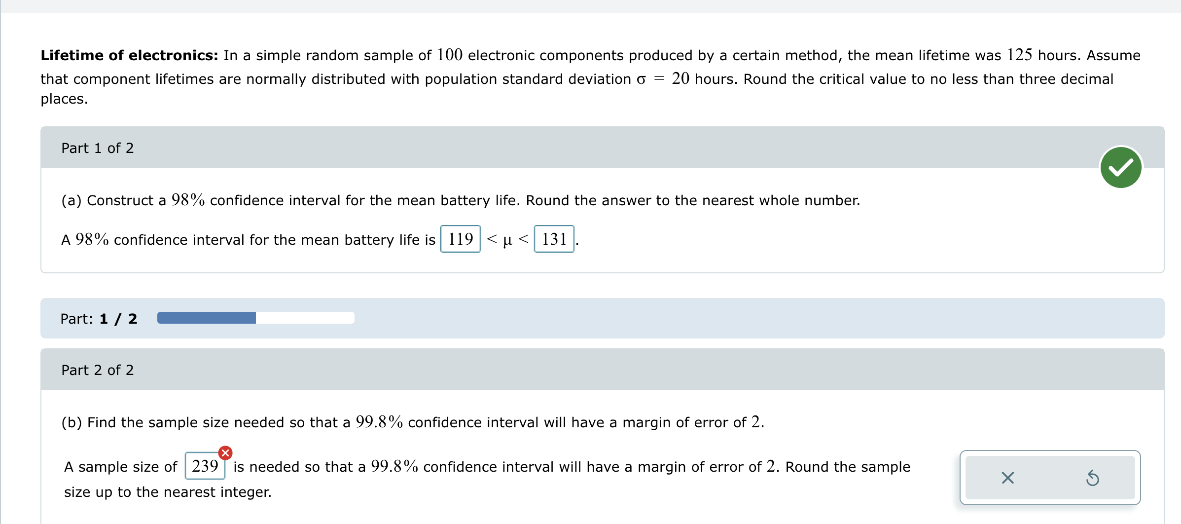 Solved In a simple random sample of 100 electronic | Chegg.com