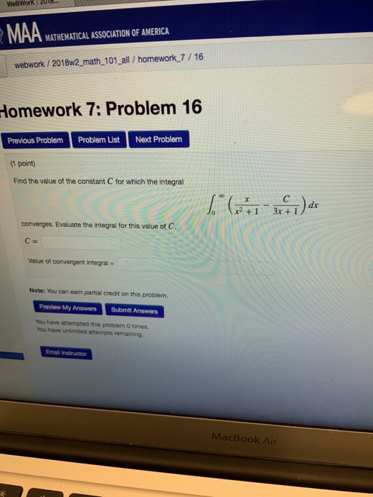 Solved WeBWork :2018. MATHEMATICAL ASSOCIATION OF AMERICA | Chegg.com Solved WeBWork :2018. MATHEMATICAL ASSOCIATION OF AMERICA | Chegg.com