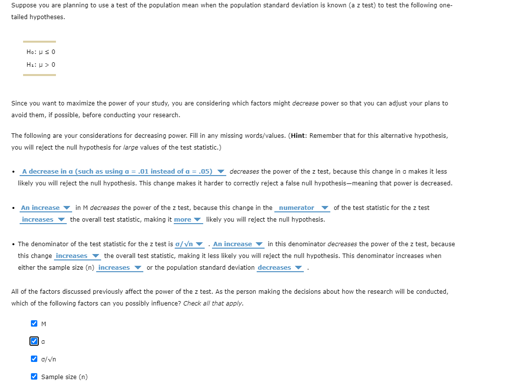 Solved Suppose You Are Planning To Use A Test Of The
