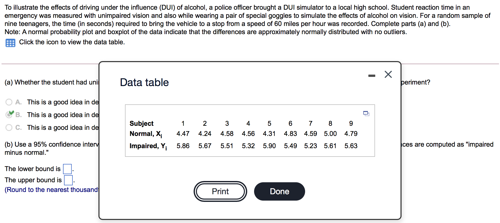 Solved A professor wanted to determine whether an online | Chegg.com