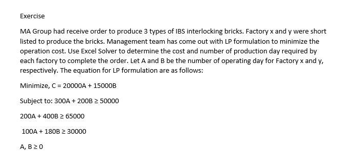 Solved Exercise MA Group had receive order to produce 3 | Chegg.com
