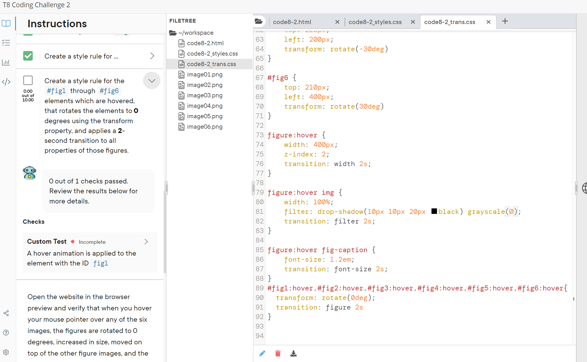 Create a style rule for the #fig1 through #fig6 | Chegg.com