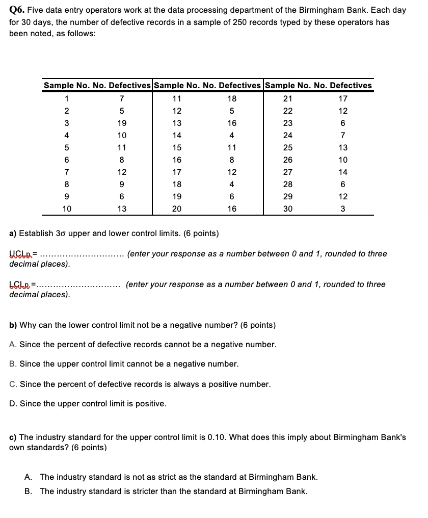 Solved Q6. Five data entry operators work at the data | Chegg.com