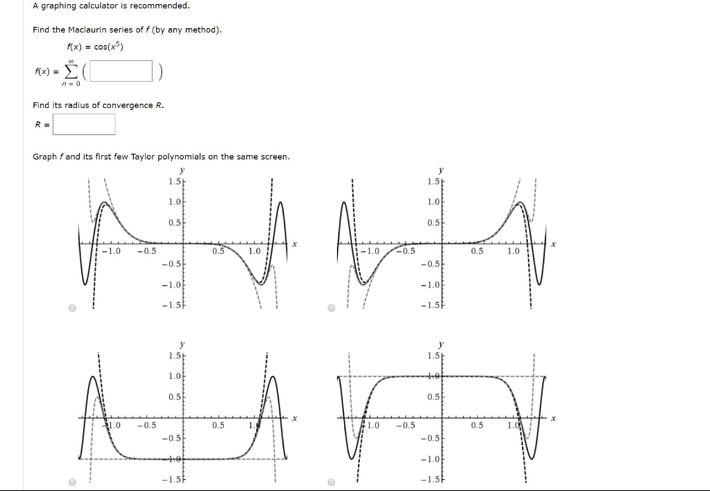 Solved A graphing calculator is recommended. Find the | Chegg.com