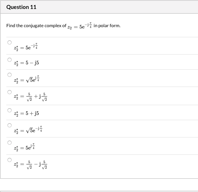 Solved Given are the following complex numbers: 21 6j5 -ji | Chegg.com