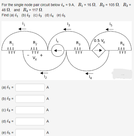 Solved For the single node pair circuit below is=9 | Chegg.com