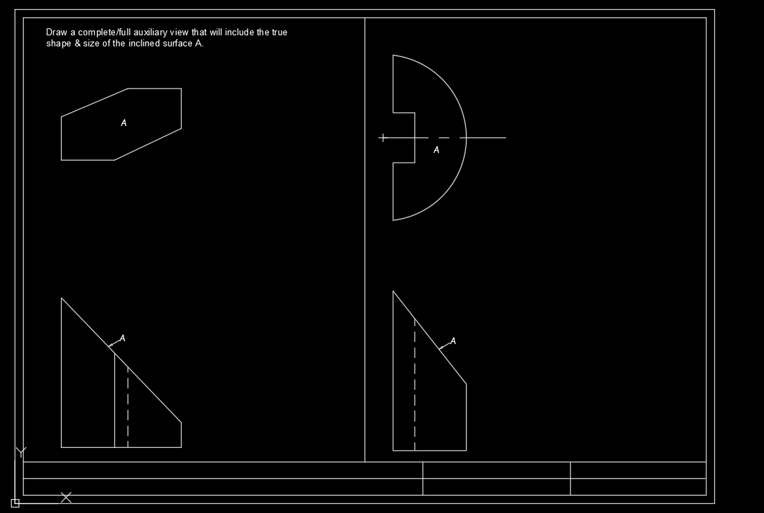 Solved Auxilary View In Eg You Can Take An Arbitary Shape