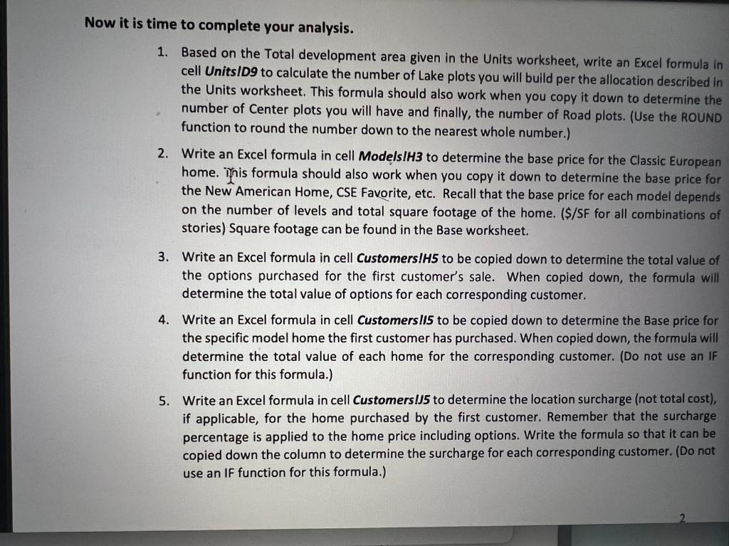 1. Based on the Total development area given | Chegg.com