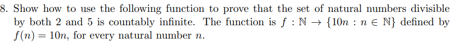 Solved Show how to use the following function to prove that | Chegg.com