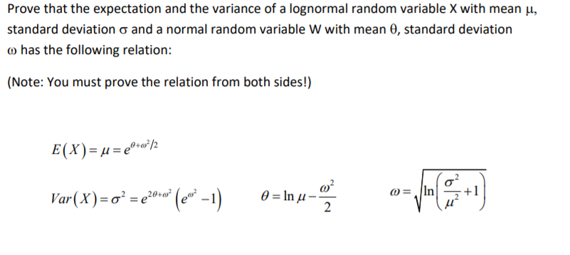 Solved Prove that the expectation and the variance of a | Chegg.com