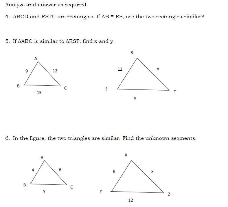 Solved Analyze and answer as required. 4. ABCD and RSTU are | Chegg.com