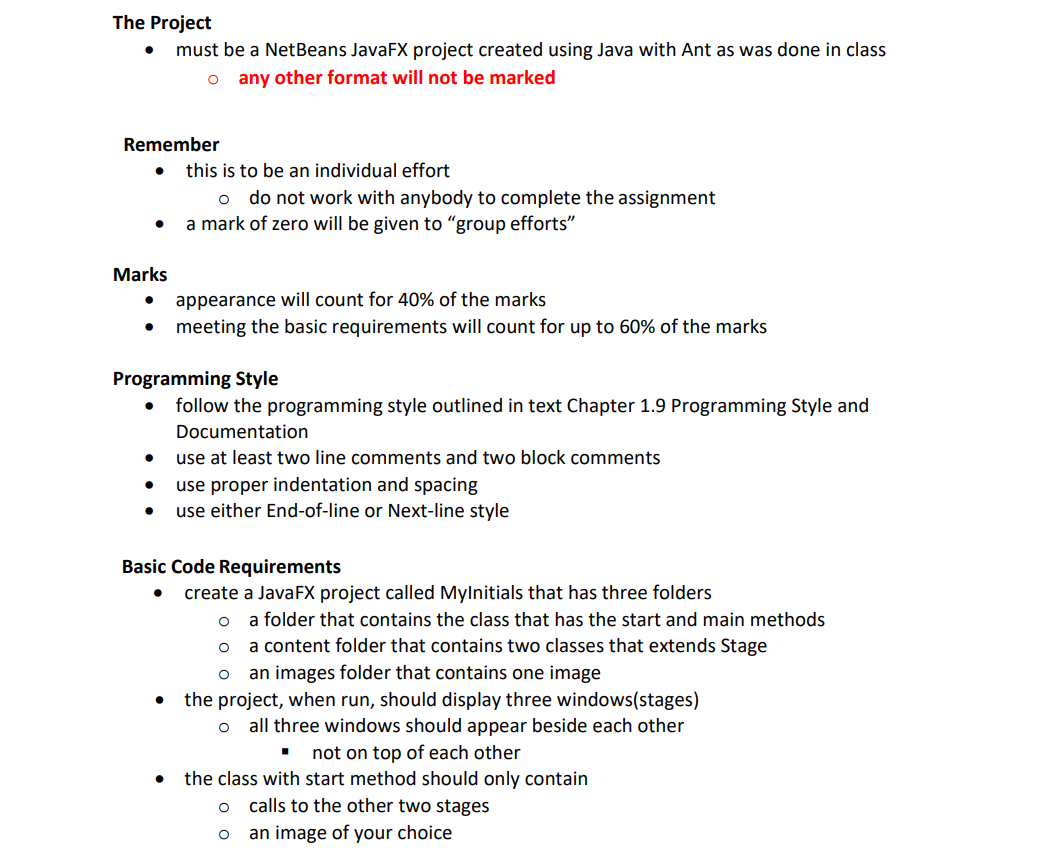 Solved The Project must be a NetBeans JavaFX project created | Chegg.com
