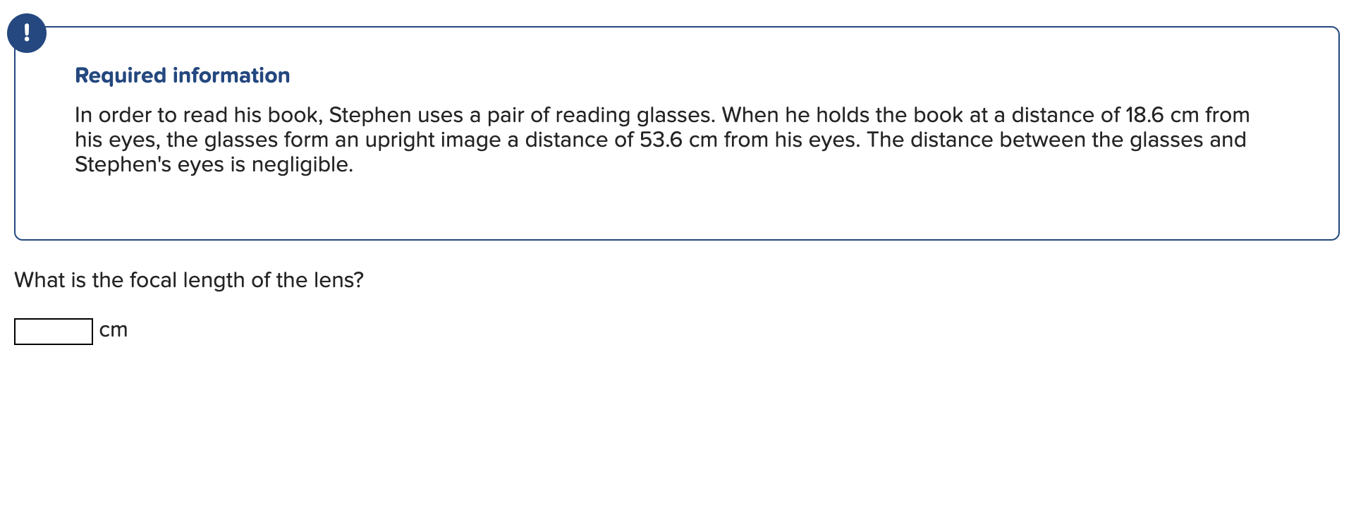 Solved Required information In order to read his book, | Chegg.com