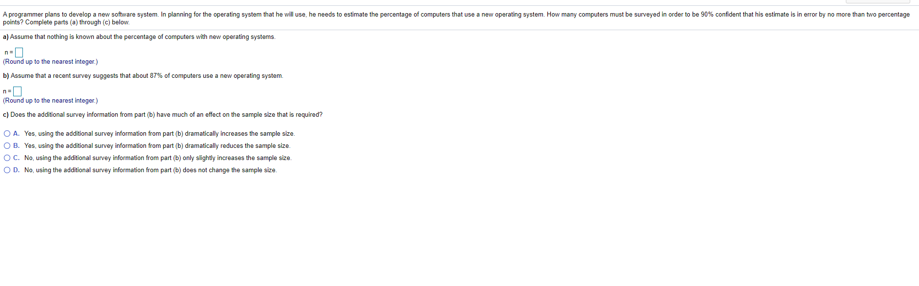 Solved A programmer plans to develop a new software system. | Chegg.com