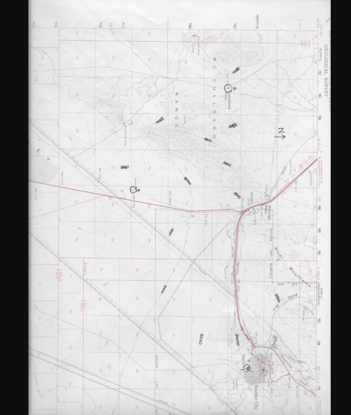 Solved 2000 . 2 GEOLOGICAL SURVEY Boulder City utched | Chegg.com